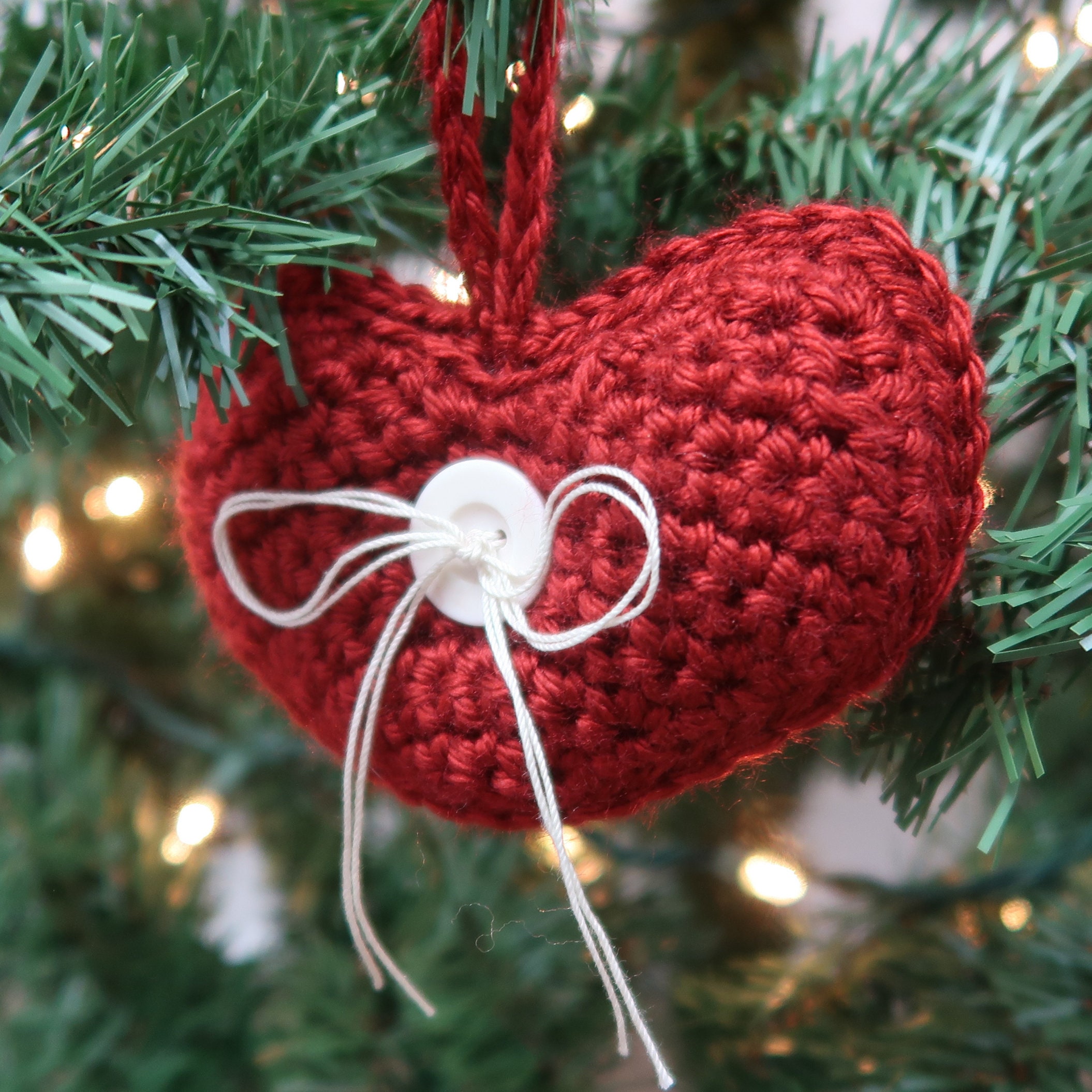 Heart Ornament Crochet Pattern - Etsy