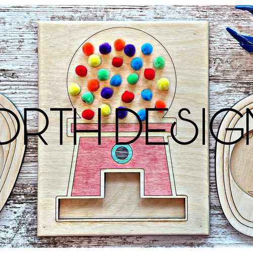 Gumball Machine Fine Motor Skills Game - Etsy