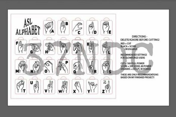 ASL Alphabet SVG Cut File - Etsy