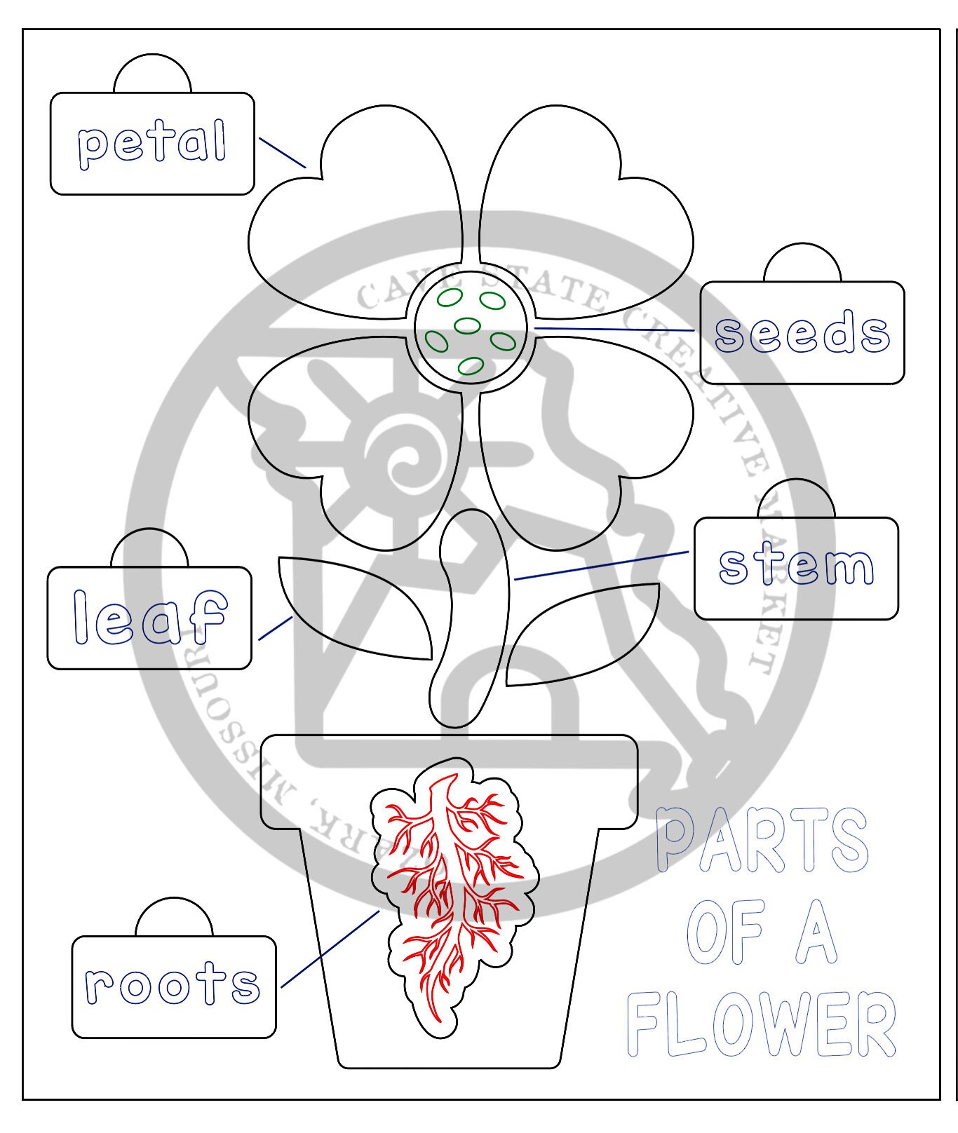 Parts of a Flower Puzzle (digital Cut File ) - Etsy