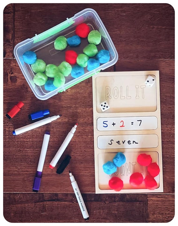 Roll It Add It Write It Count It Board SVG CUT FILE - Etsy