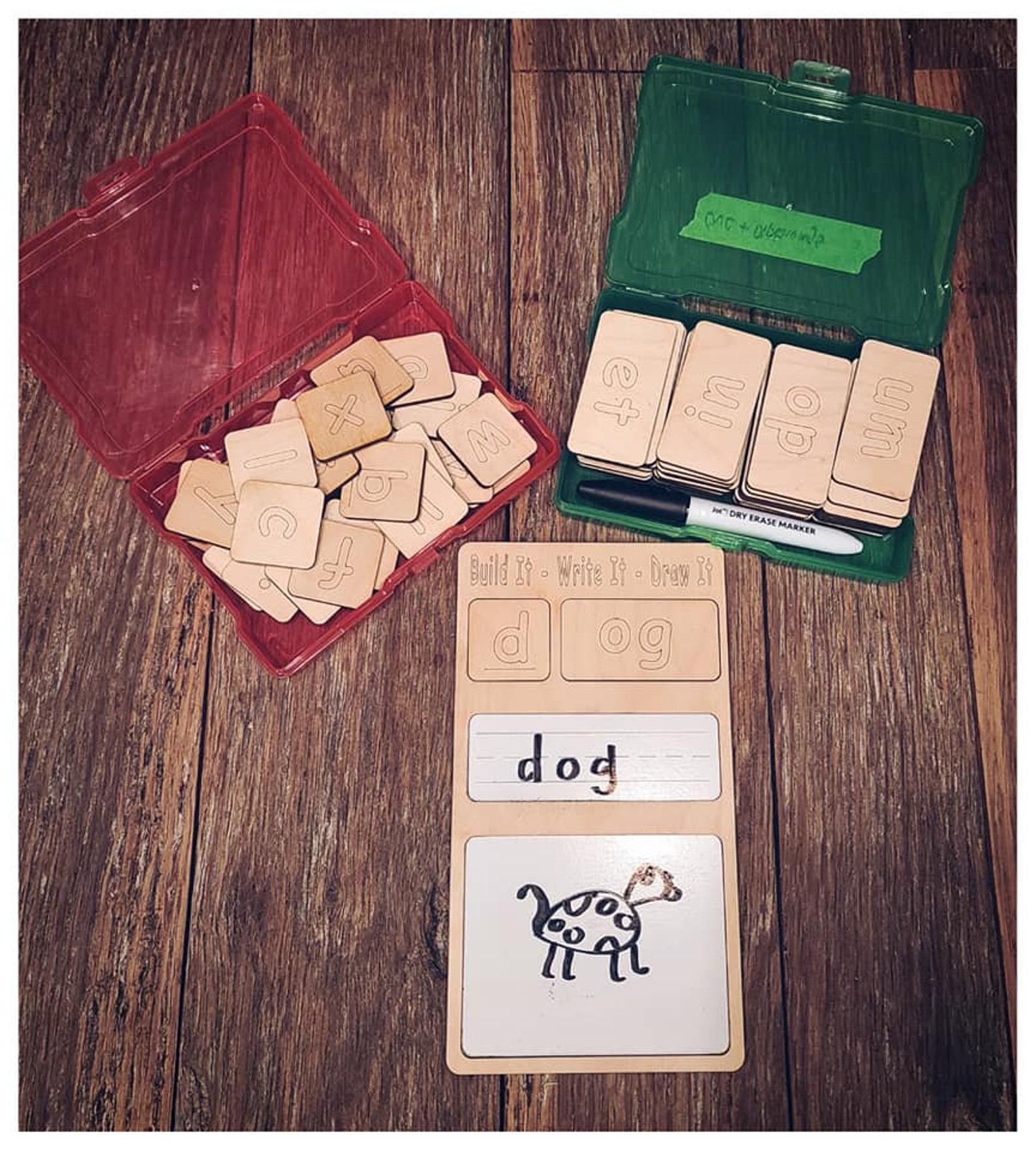 CVC Word Building Board SVG Cut File | Etsy