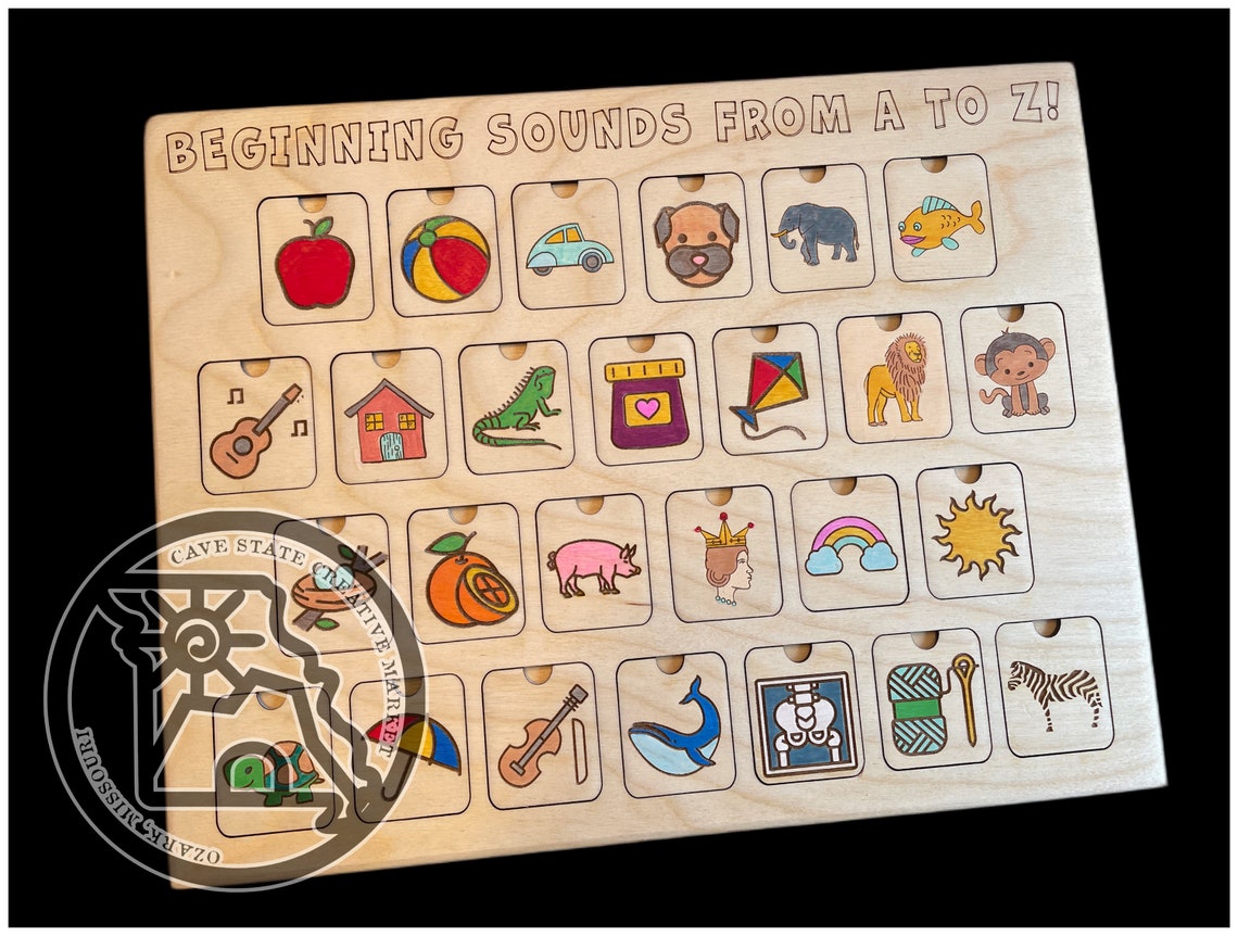 Beginning Sounds A to Z Puzzle digital Cut File - Etsy