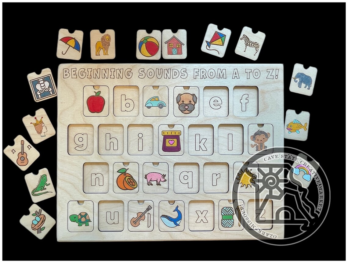 Beginning Sounds A to Z Puzzle digital Cut File - Etsy