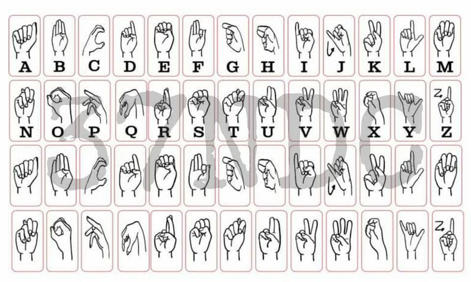 ASL Alphabet Say It Spell It Sign It Board SVG Digital Cut - Etsy