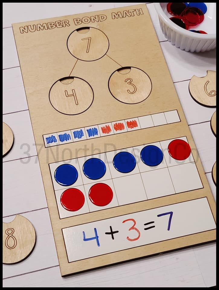 Number Bond Math Practice Board Digital Cut File - Etsy