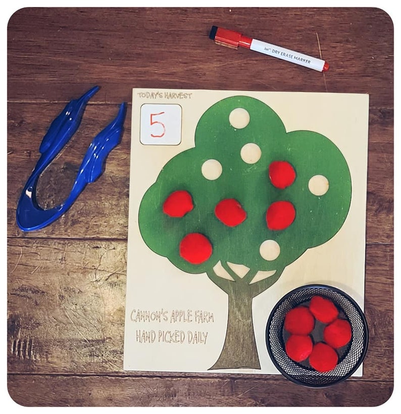 Apple Math Game Preschool Friendly SVG Cut File Only - Etsy