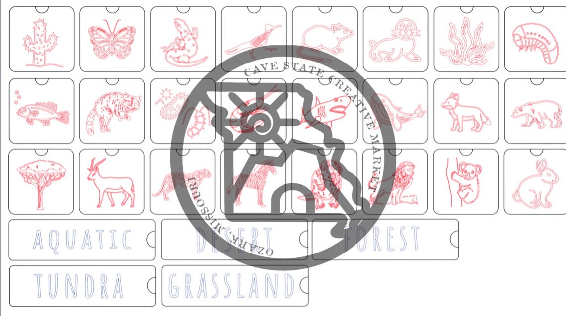 Interchangeable Food Chain Puzzle digital Cut File | Etsy