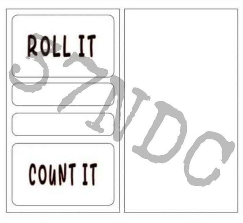 Roll It Add It Write It Count It Board SVG CUT FILE - Etsy