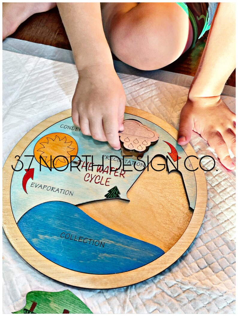 Water Cycle Puzzle 2 Versions Digital Cut File | Etsy