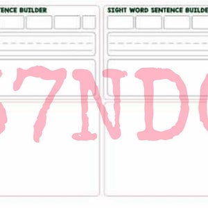 Dolch Sight Word Sentence Builder Board (SVG CUT FILE Only) - Etsy