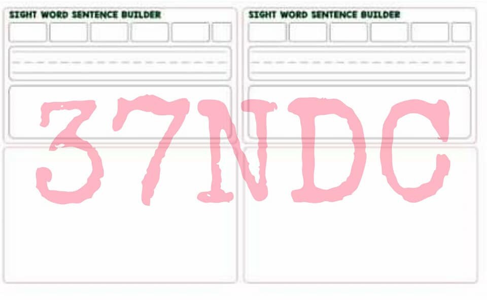 Dolch Sight Word Sentence Builder Board SVG CUT FILE Only - Etsy