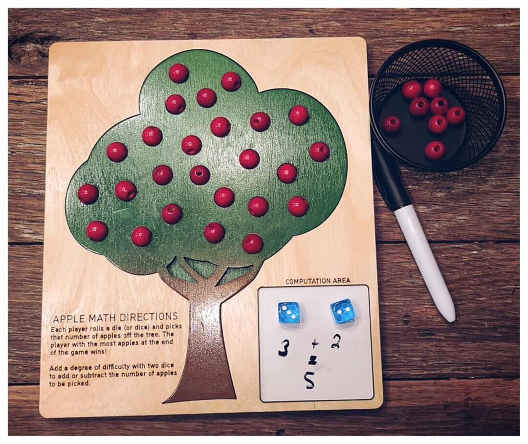 Apple Math Counting Game - SVG Cut File - Etsy