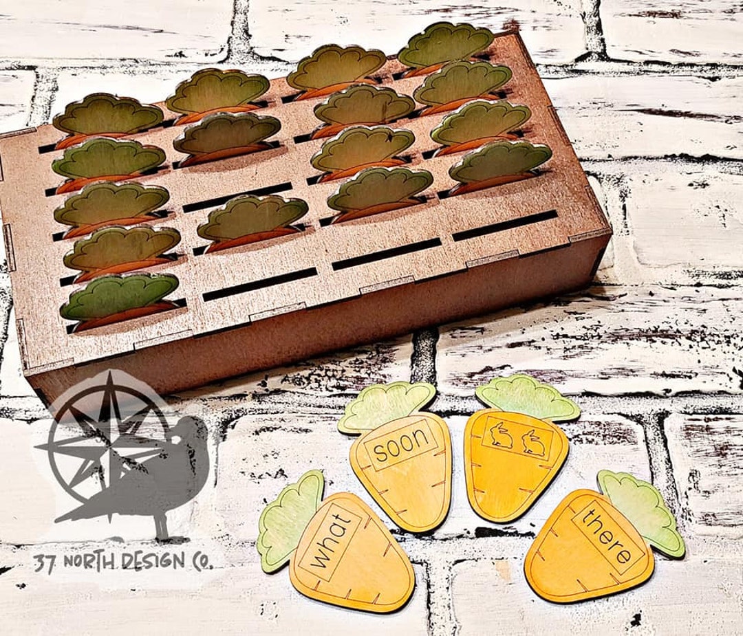 Sight Word Carrot Harvest - DIGITAL Cut File for Hobby Lasers - Etsy