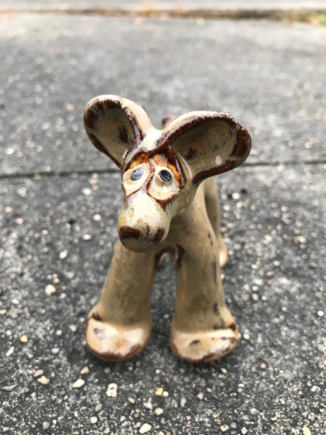 BZ Ceramic Dog Figurine in ziggy Glaze - Etsy