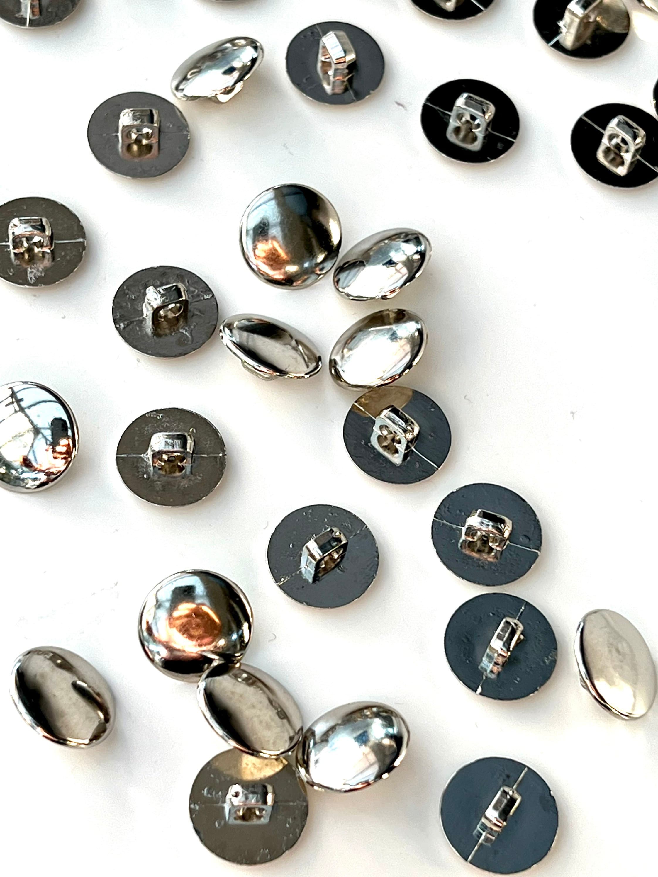 Pack of 10 Silver Shank Buttons 14mm Jacket Blazer Coat Dress - Etsy UK
