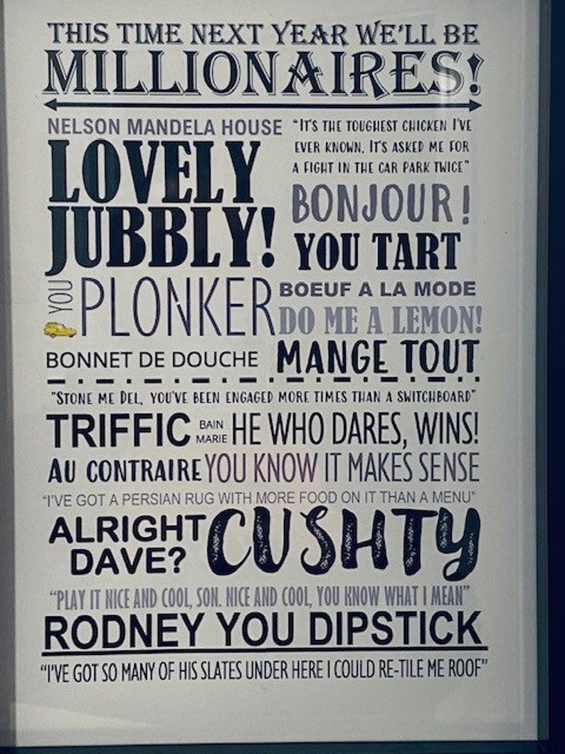 Only Fools and Horses Quotes Framed Print - Etsy