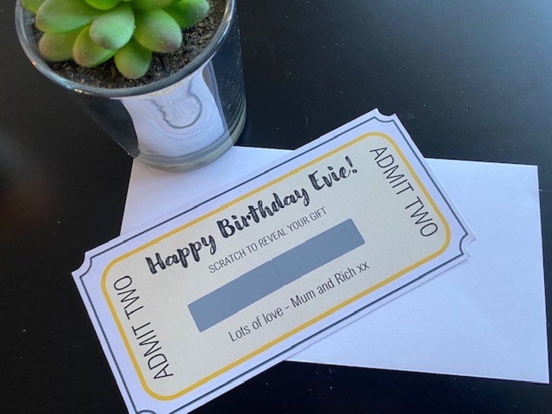 Concert/theatre Scratch & Reveal Ticket - Etsy