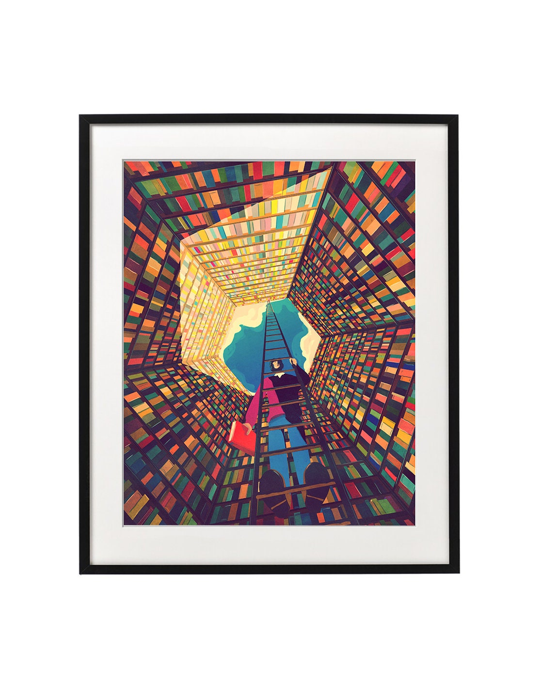 The Library of Babel, Babel, Biblioteca Di Babele, Luis Borges, Poster ...