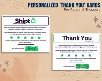 Shopper Thank You Card for Customer, Thank You Note, Delivery Driver ...