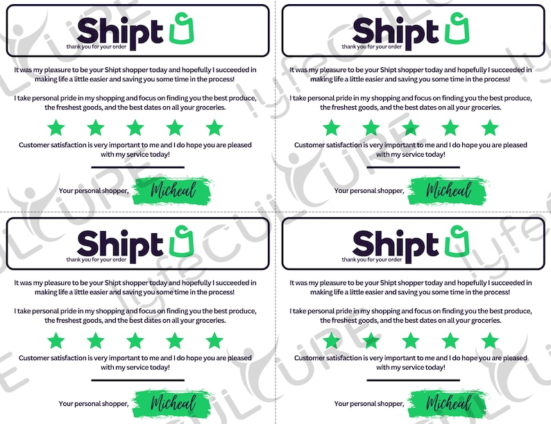 Personal Shopper Personalized Thank You Card, Customer Appreciation ...