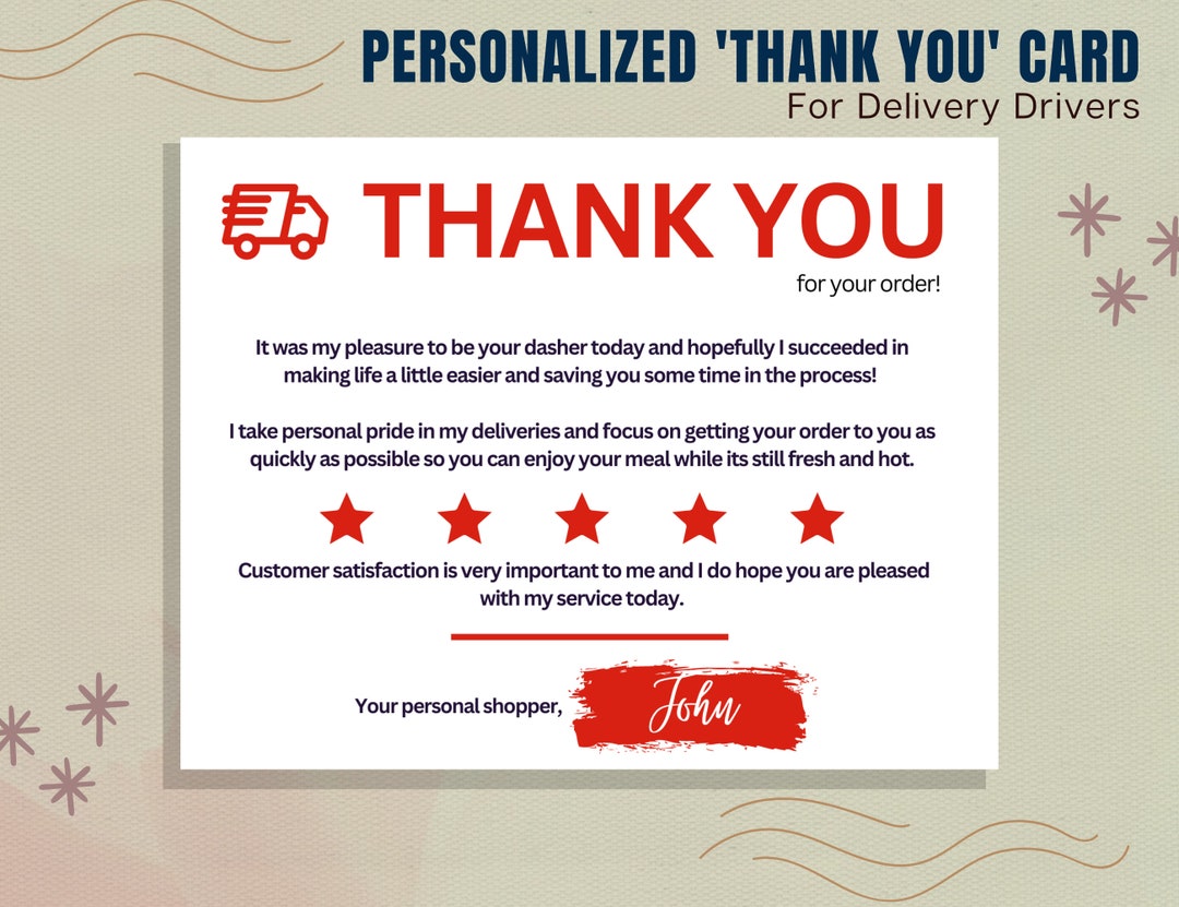 Food Delivery Thank You, Doordash, Grubhub, Ubereats, Delivery ...