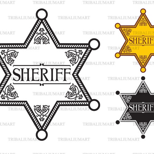 Sheriff Star SVG Files Sheriff Badge Cut Files Sheriff - Etsy