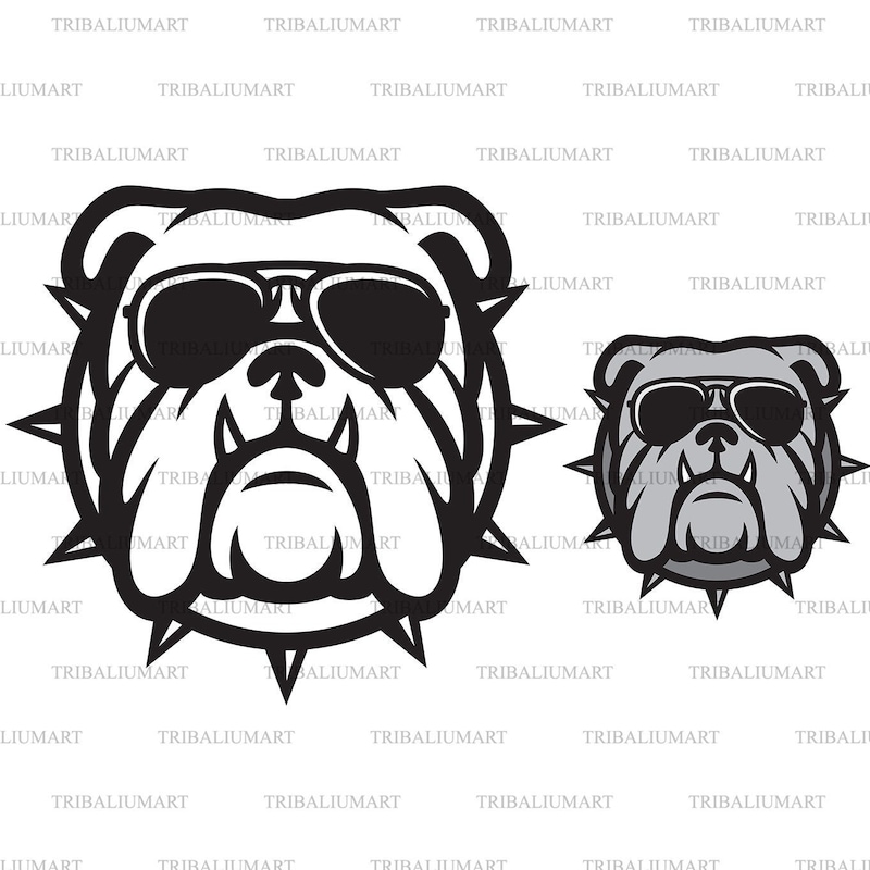 Angry Bulldog Head Svg - Etsy