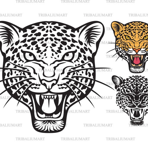 Jaguar Head. Cut Files for Cricut. Clip Art Silhouette eps - Etsy