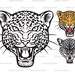 Jaguar Face. Cut Files for Cricut. Clip Art Silhouette eps - Etsy