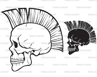 Side View Mohawk Svg - Etsy