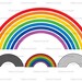 Rainbow. Cut Files for Cricut. Clip Art Silhouette (eps, Svg, Pdf, Png ...