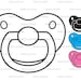 Pacifier. Cut Files for Cricut. Clip Art (eps, Svg, Pdf, Png, Dxf, Jpeg ...
