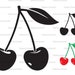 Cherry Fruit. Cut Files for Cricut. Clip Art Silhouette (eps, Svg, Pdf ...