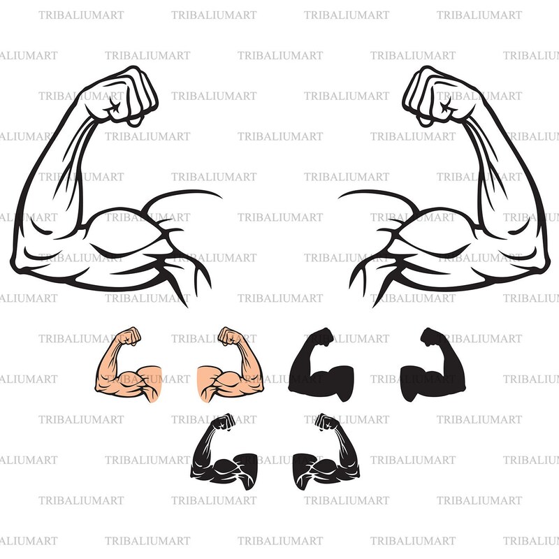 Biceps muscle flex - Etsy Nederland