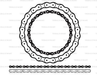 Bicycle Chain SVG, Bicycle Chain DXF, Bicycle Chain PNG, Bicycle Chain ...