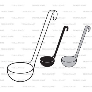 Ladle. Cut Files for Cricut. Clip Art Silhouette (eps, Svg, Pdf, Png ...