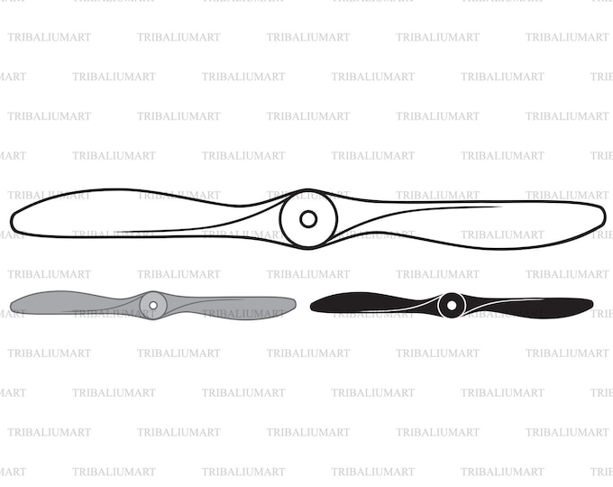 Airplane Propeller. Cut Files for Cricut. Clip Art Silhouettes - Etsy