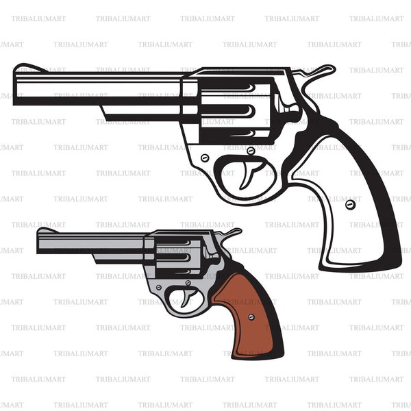 Revolver Clip Art - Etsy
