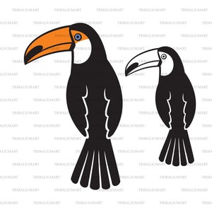 Toucan Bird. Cut Files for Cricut. Clip Art Silhouette (eps, Svg, Pdf ...