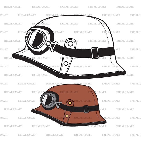 Motorcycle Helmet With Goggles Svg - Etsy