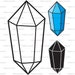 Crystal. Cut Files for Cricut. Clip Art eps, Svg, Pdf, Png, Dxf, Jpeg ...
