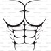 Fake Abs (six Pack ). Muscular Body. Abdominal Muscles. Cut Files for ...