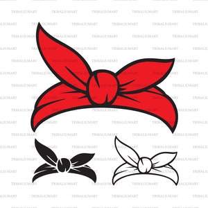 Bandana (headband). Cut Files for Cricut. Clip Art Silhouettes (eps ...