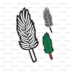 Pine Branch. Cut Files for Cricut. Clip Art Silhouette (eps, Svg, Pdf ...