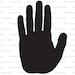 Stop Hand (hand Blocking Sign). Cut Files for Cricut, Clip Art ...