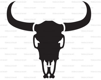 Art & Collectibles Digital Drawing & Illustration Cow Skull SVG Bull ...