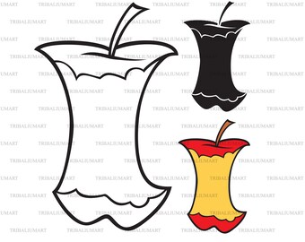 Bitten Apple Svg - Etsy