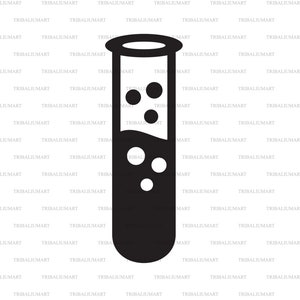 Test Tube. Cut Files for Cricut. Clip Art Silhouette (eps, Svg, Pdf ...