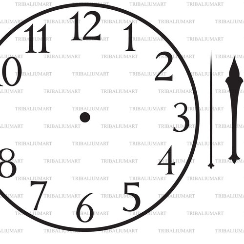 Clock Face SVG Cut File Commercial Use Instant Download | Etsy Canada